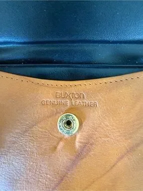 Buxton | Bags | Vtg Buxton Genuine Brown Leather Mini Wallet Coin Purse ...